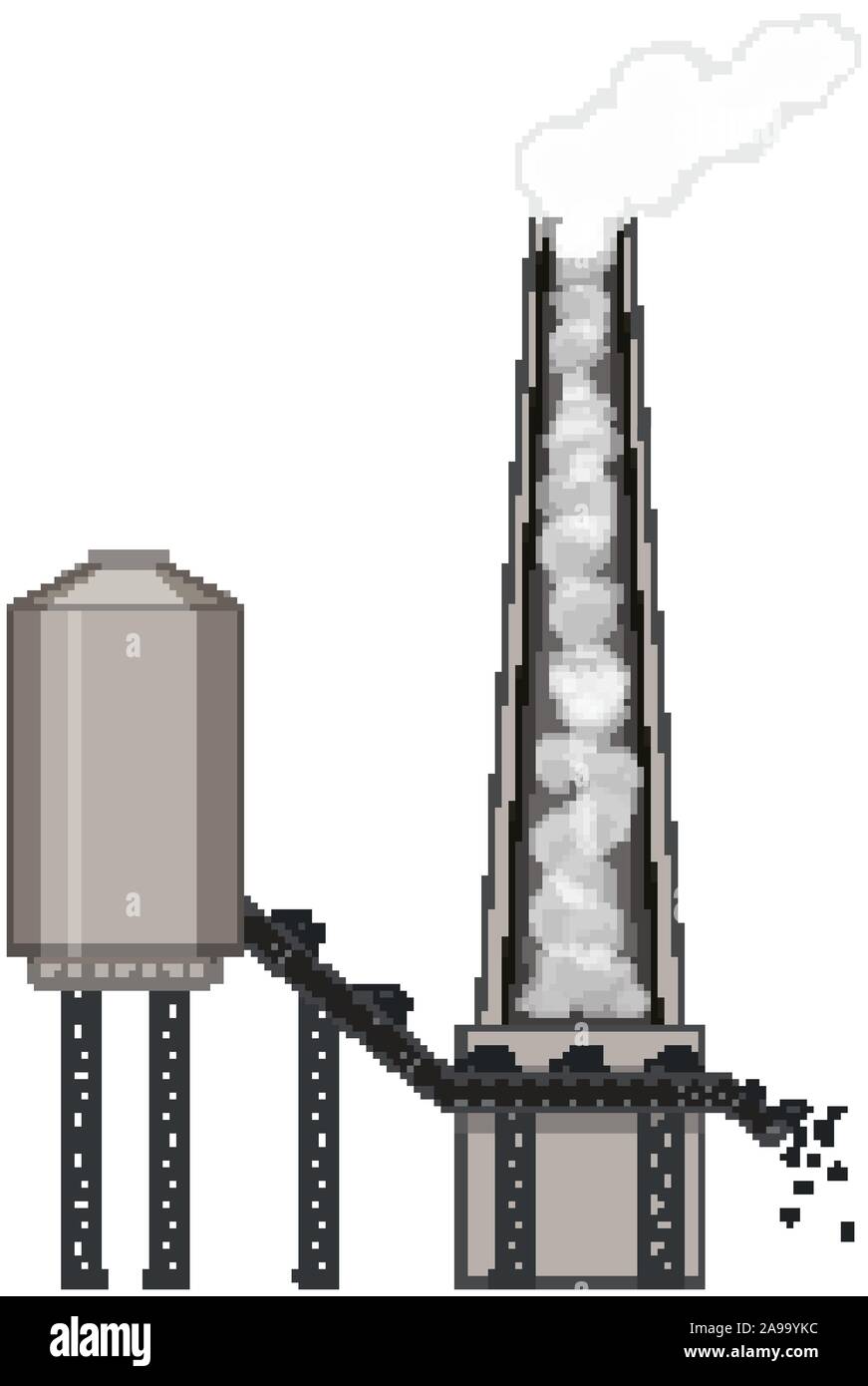 Factory with coal energy illustration Stock Vector Image & Art - Alamy