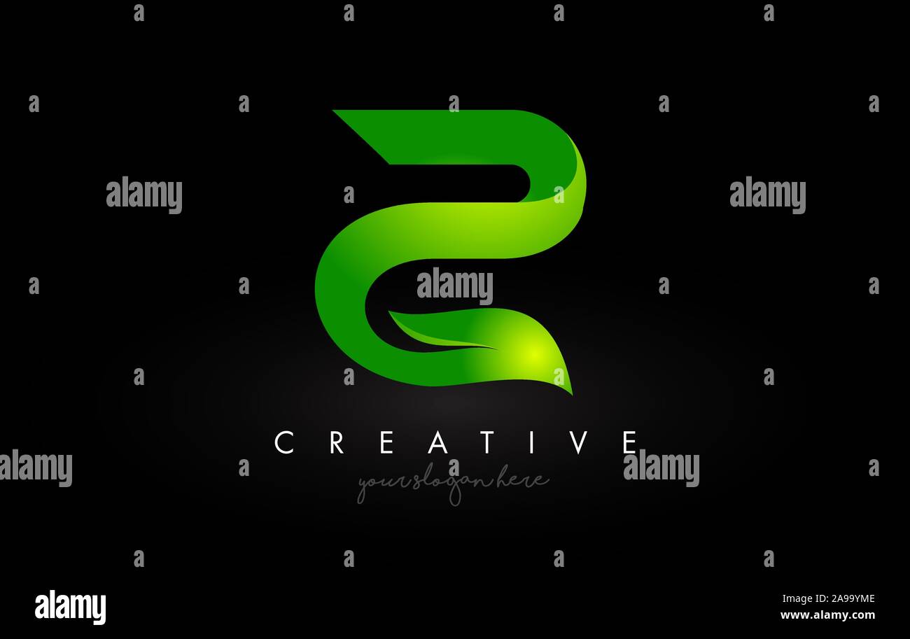 Z Leaf Letter Logo Icon Design in Green Colors. Eco Bio Letter Design ...