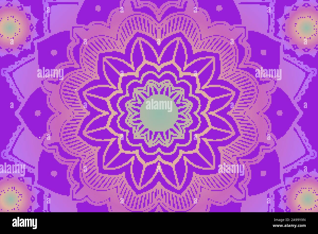 Mandala patterns on purple background illustration Stock Vector Image ...