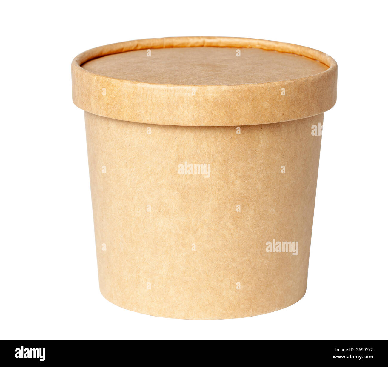 Round cardboard box isolated on a white background Stock Photo - Alamy