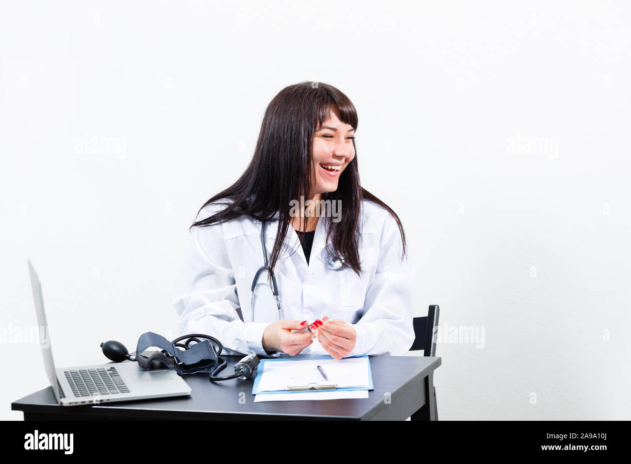 Happy doctor portrait Stock Photo - Alamy