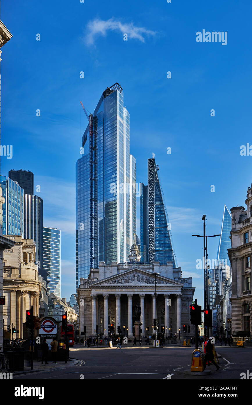 The Royal Exchange Building and the Bank of England in The City of ...