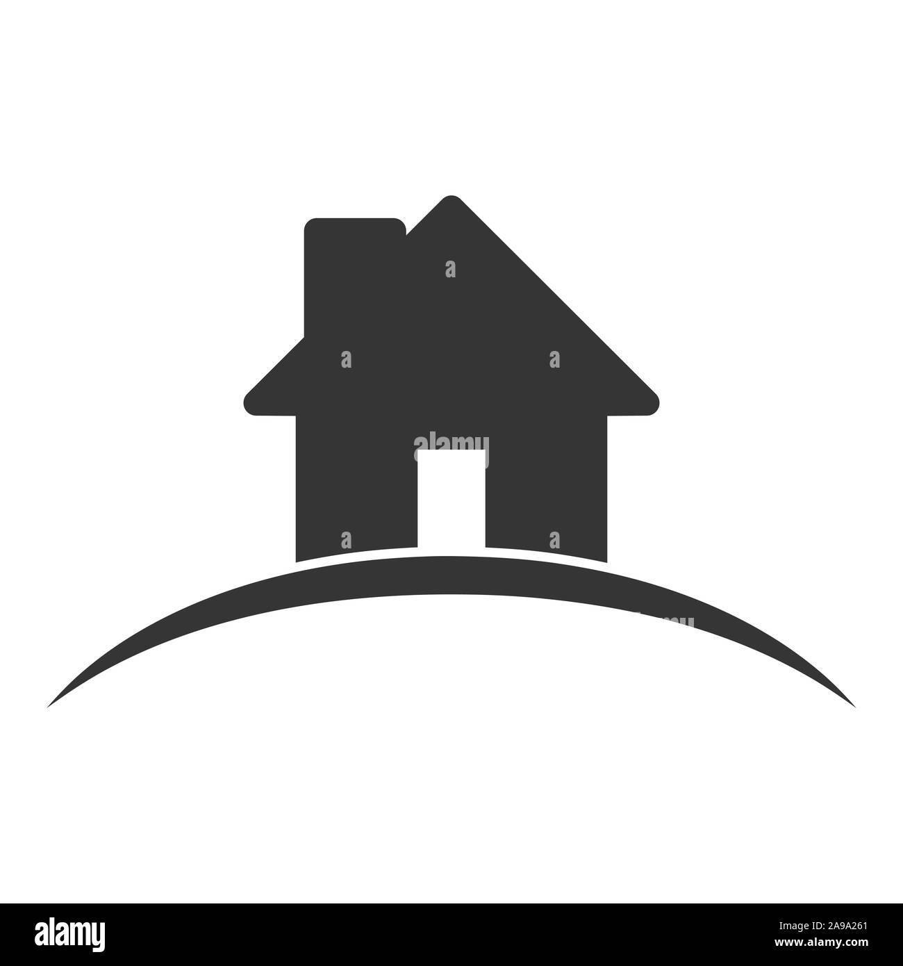 House icon - vector. Black home icon. Building icon in flat style ...
