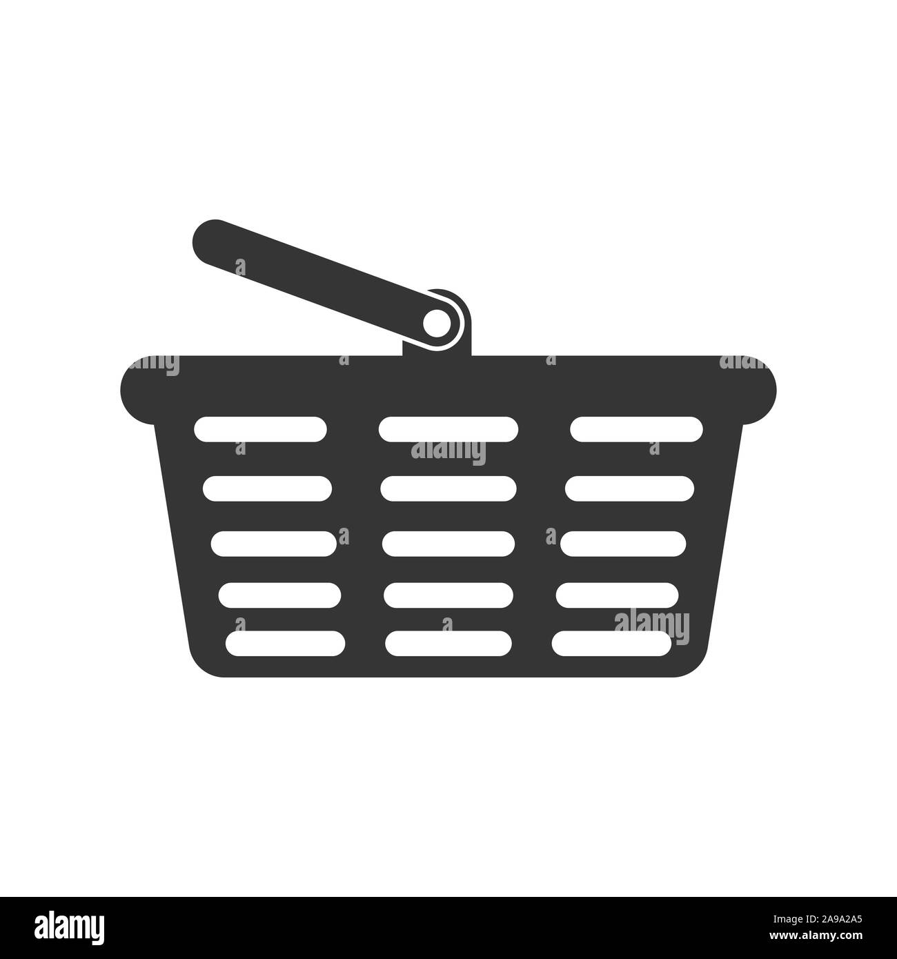 Shopping basket icon - vector. Black Shopping basket icon. Shopping ...