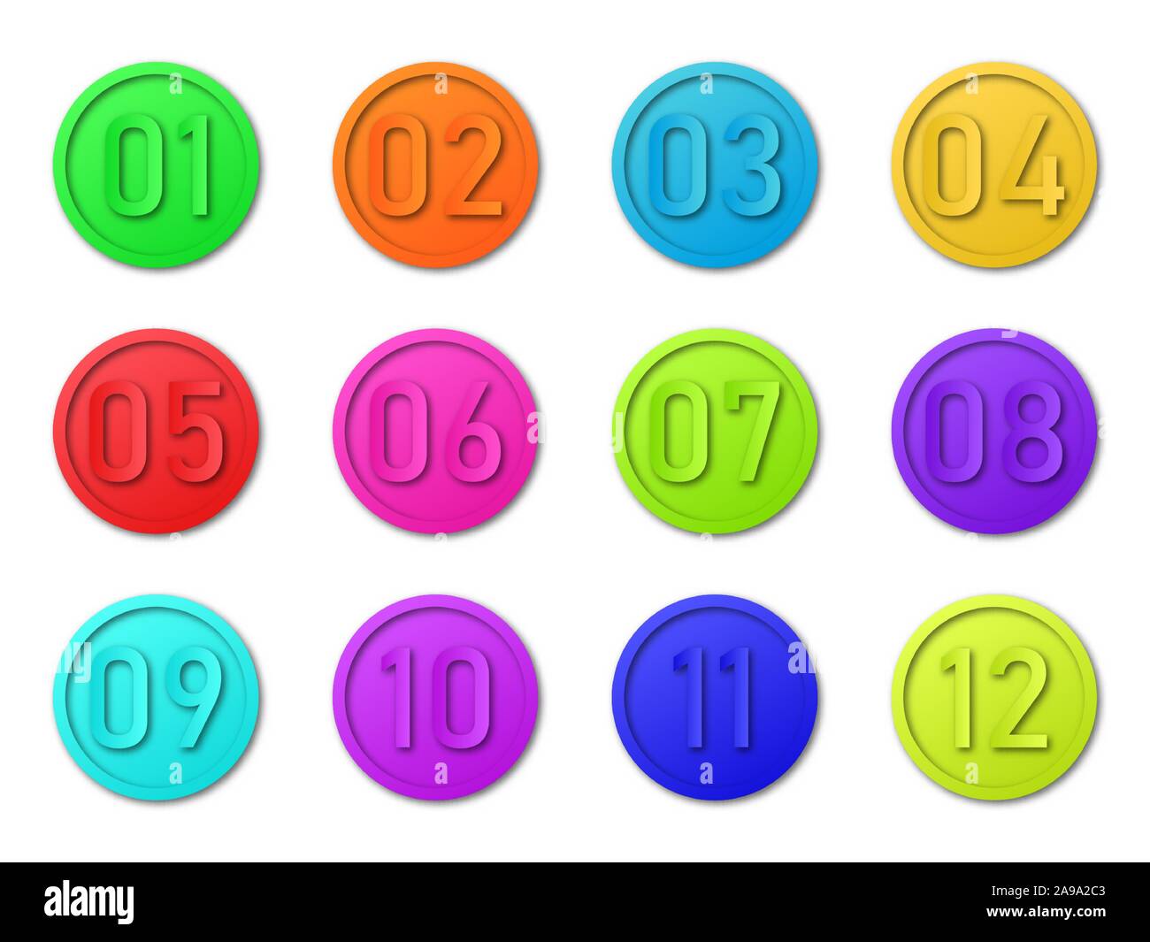 Number bullet point. Infographic numbers in circle. Vector Infographic ...