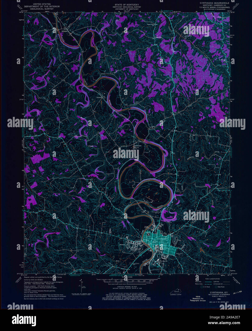 Cynthiana kentucky map hi-res stock photography and images - Alamy