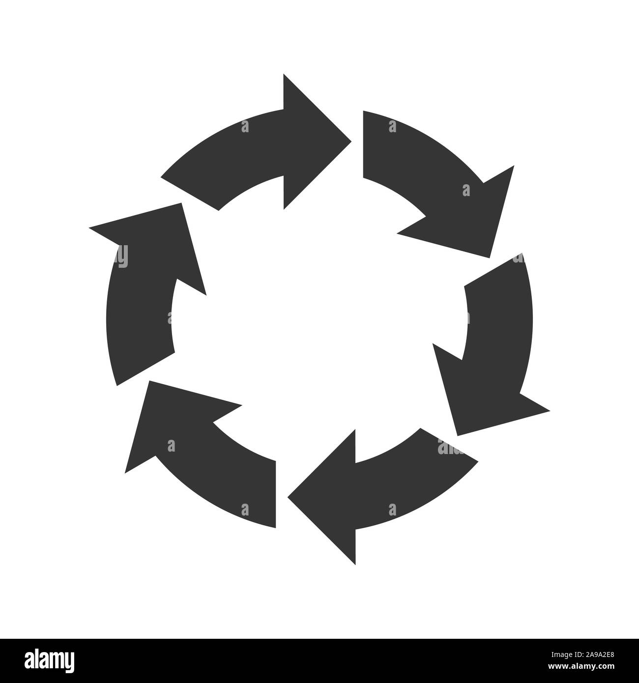 Circle arrow. Reload arrow icon isolated. Black refresh vector arrow ...