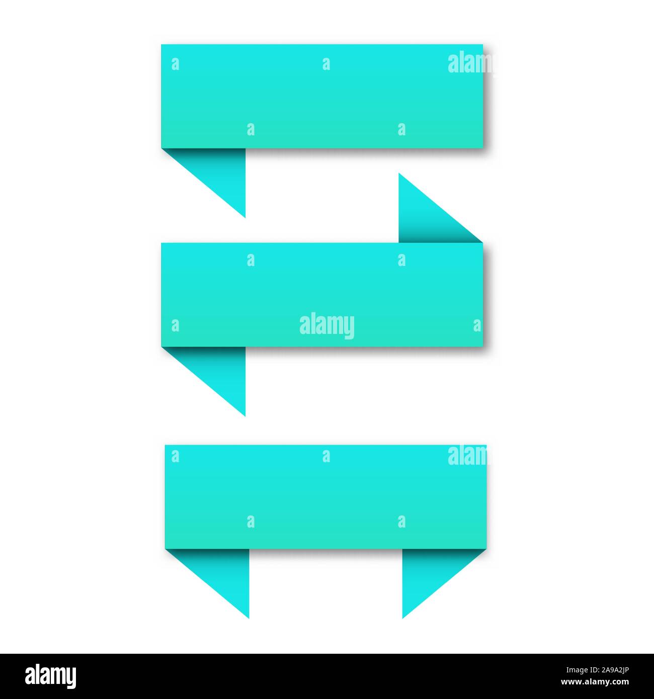 Set of vector paper banners. Colored elements of infographic design ...