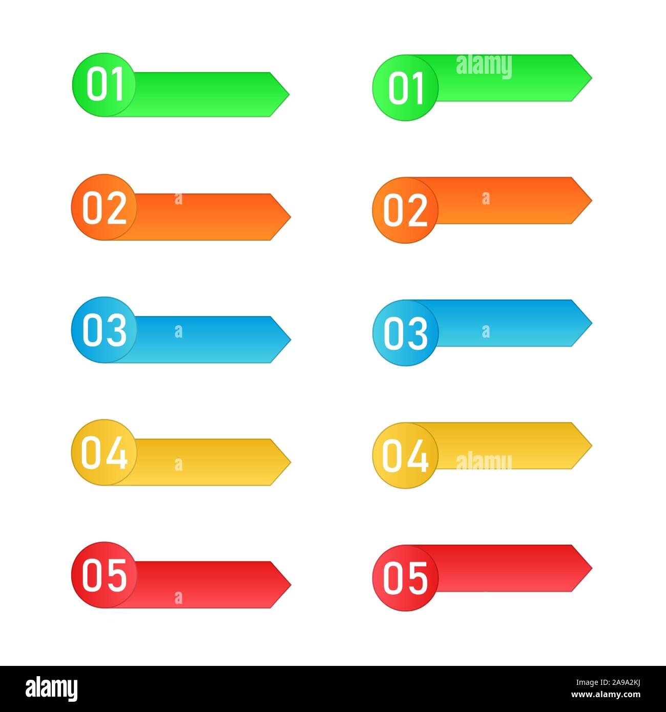 Colored process steps. Vector Infographic elements. Numbers of business ...