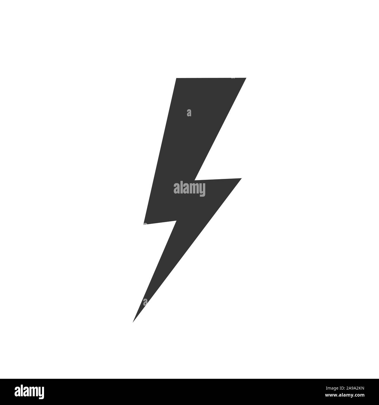 Lightning icon - vector. Black lightning icon. Electric power logo ...