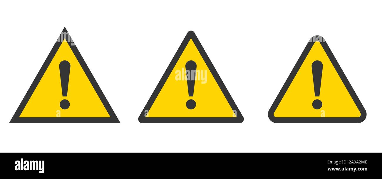 Exclamation marks isolated. Set of Attention signs. Vector Warning ...