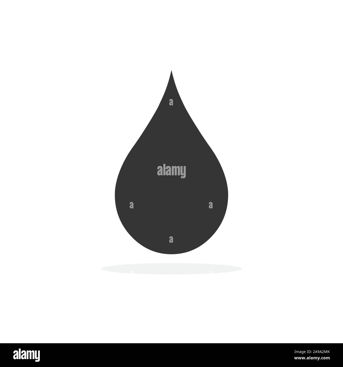 Vector drop icon. Black drop icon isolated. Water drop icon in flat ...