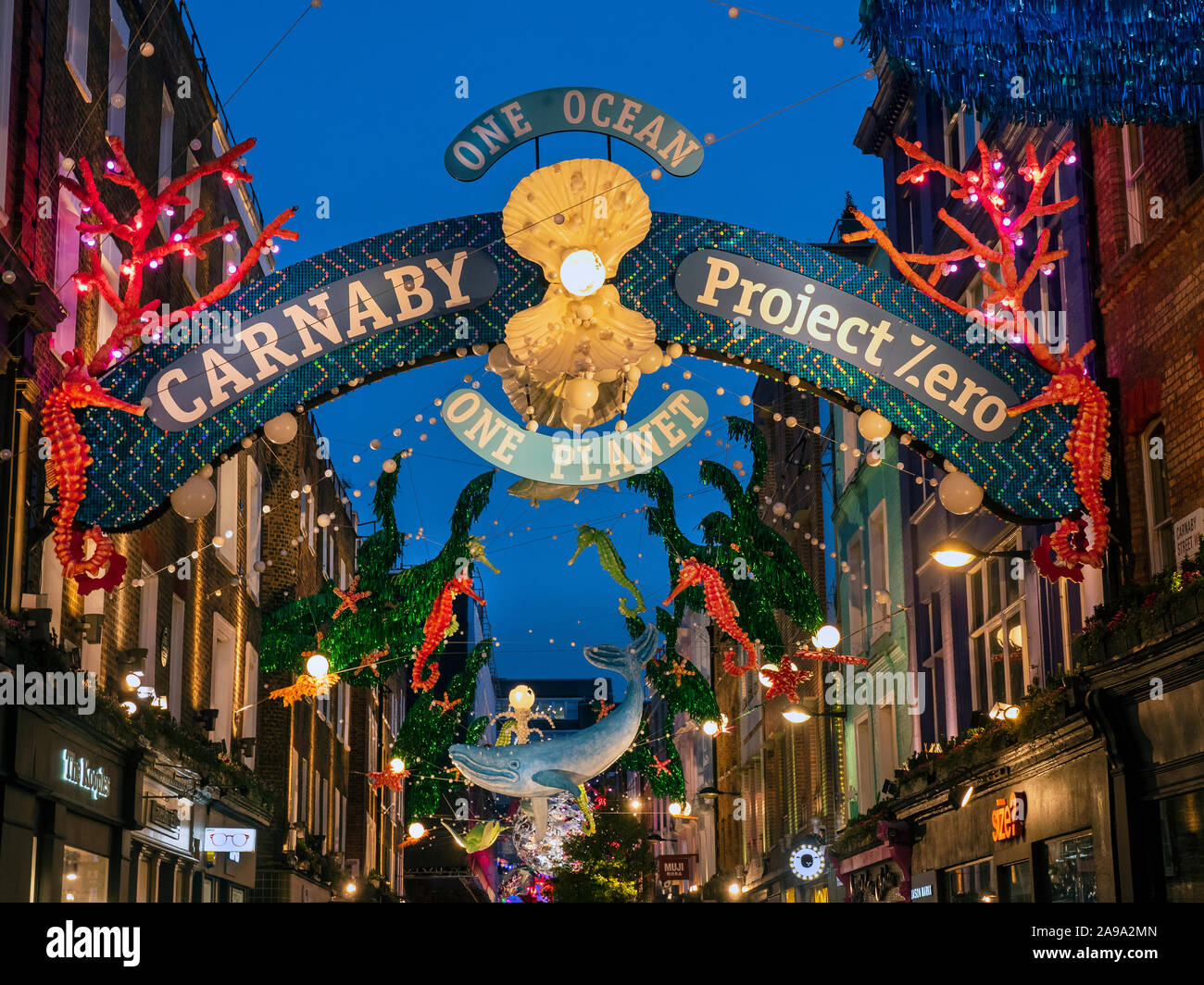 Carnaby Street Christmas Lights 2019 Stock Photo - Alamy