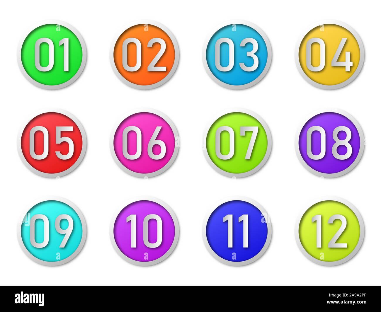 Number bullet point. Infographic numbers in circle. Vector Infographic ...