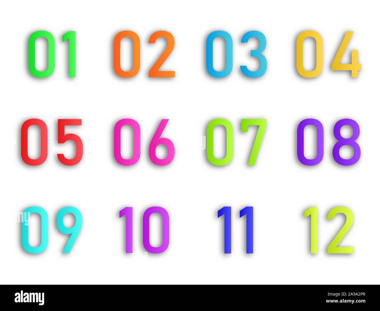 Colorful infographic numbers. Vector Infographic elements isolated ...