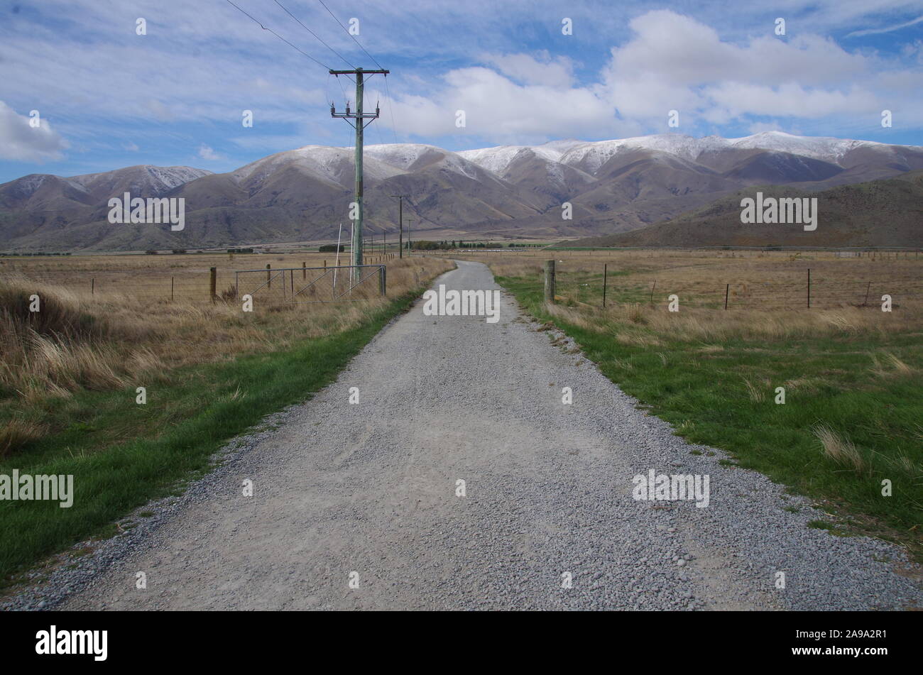 Te Araroa Trail. State Highway 8. South Island. New Zealand Stock Photo ...
