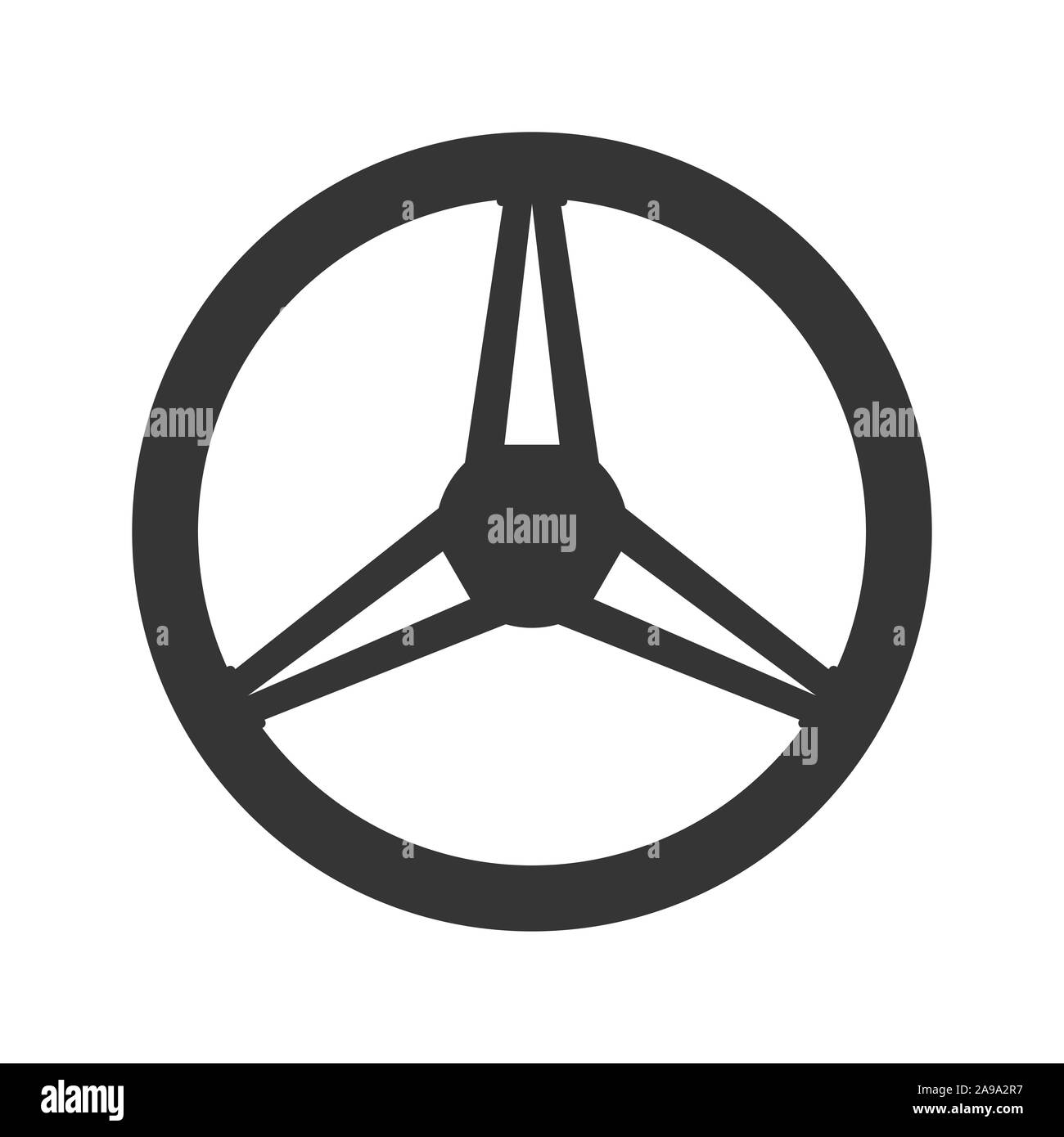 Steering wheel icon - vector. Car Steering wheel in flat style ...