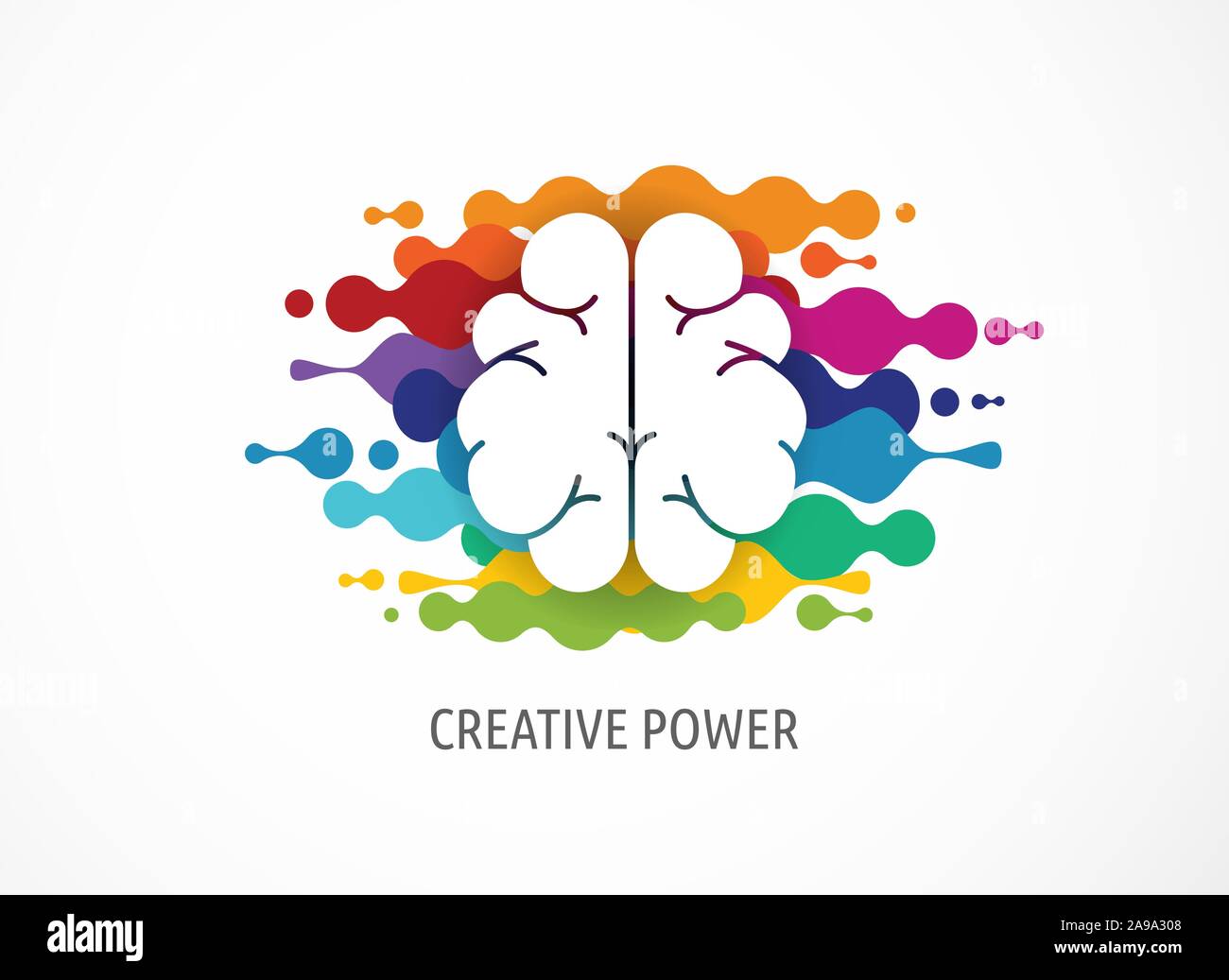 Brain, Creative mind, learning and design icons, logos. Man head ...