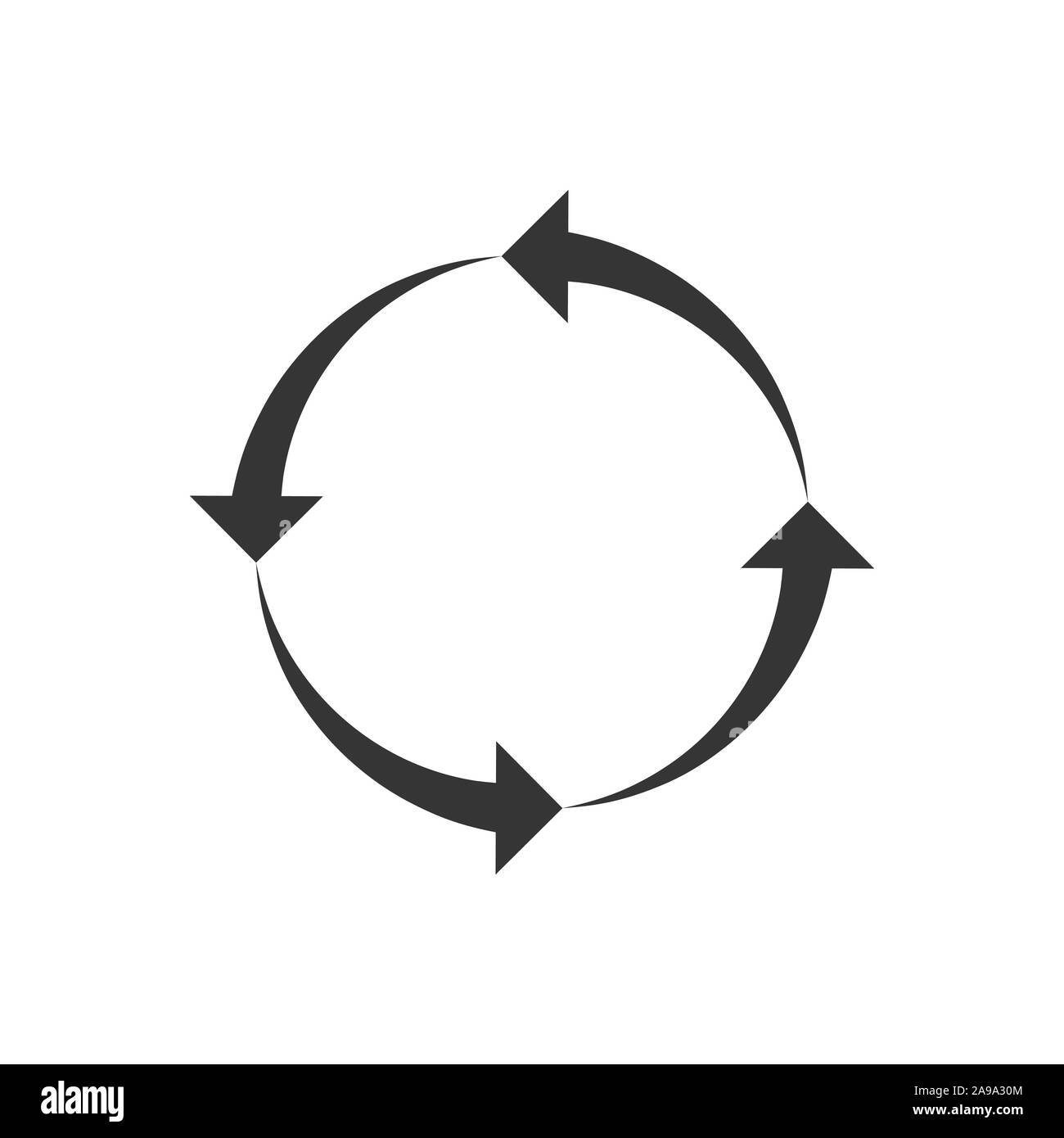 Circle arrow. Reload arrow icon isolated. Black refresh vector arrow ...