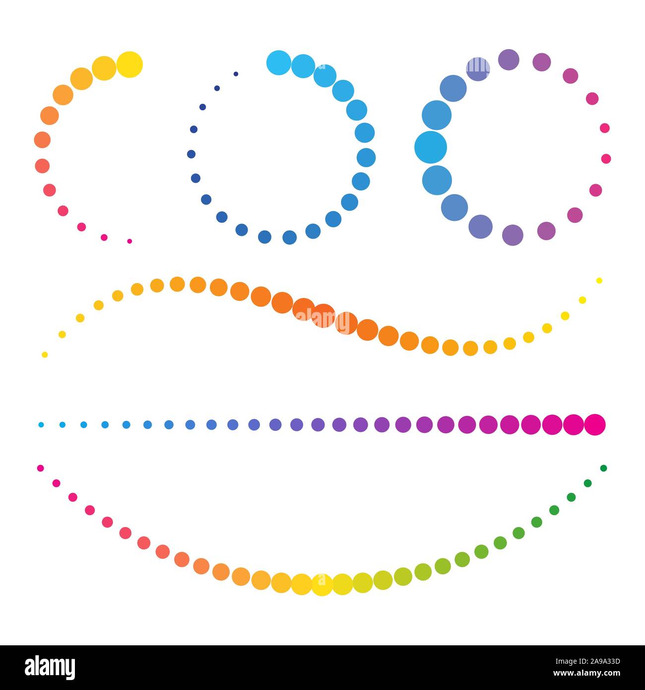 Dotted circles in blue hi-res stock photography and images - Alamy