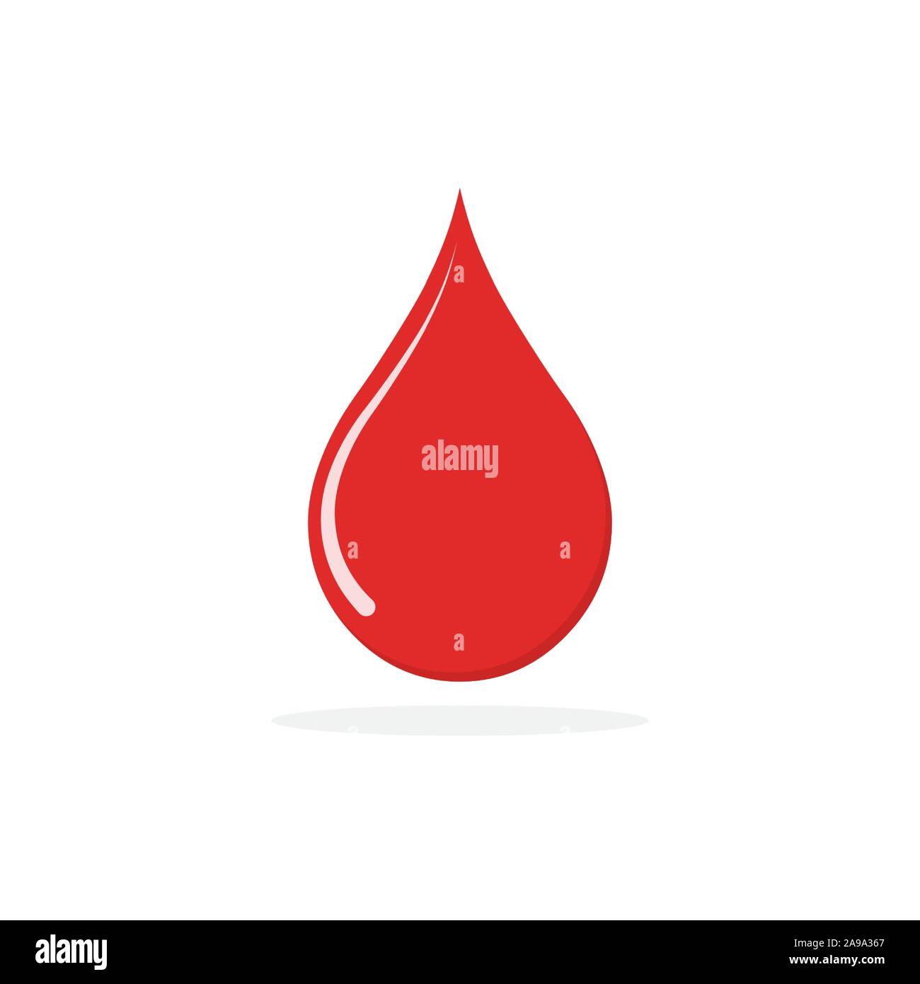 Vector drop icon. Red blood drop icon isolated. Donate drop blood sign ...
