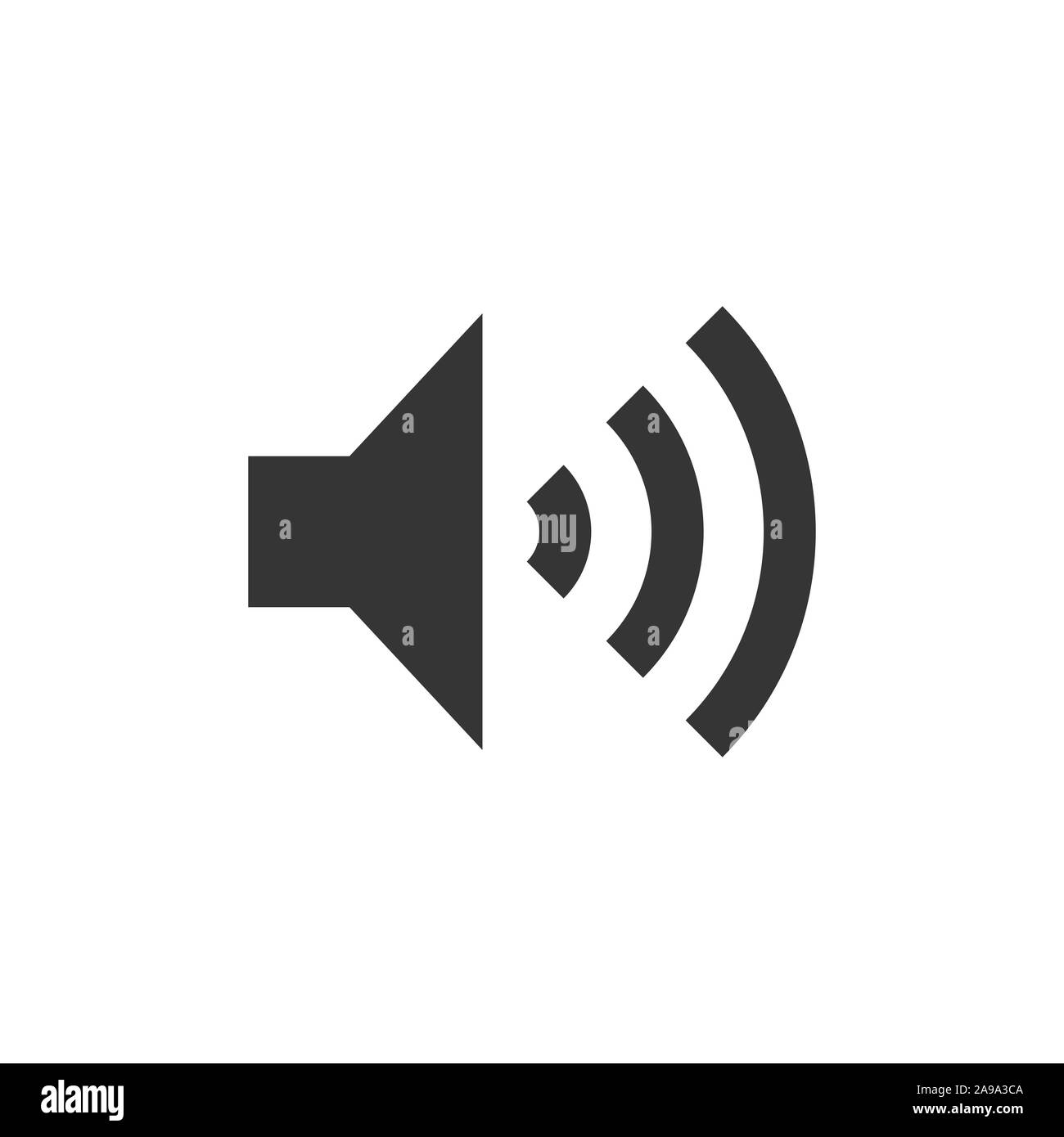 Vector volume icon. Black volume sound icon isolated. Sound icon in ...