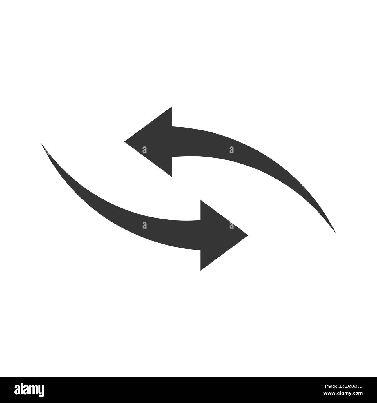 Reload arrows. Black Reset symbol. Vector arrow. Rotation arrows ...