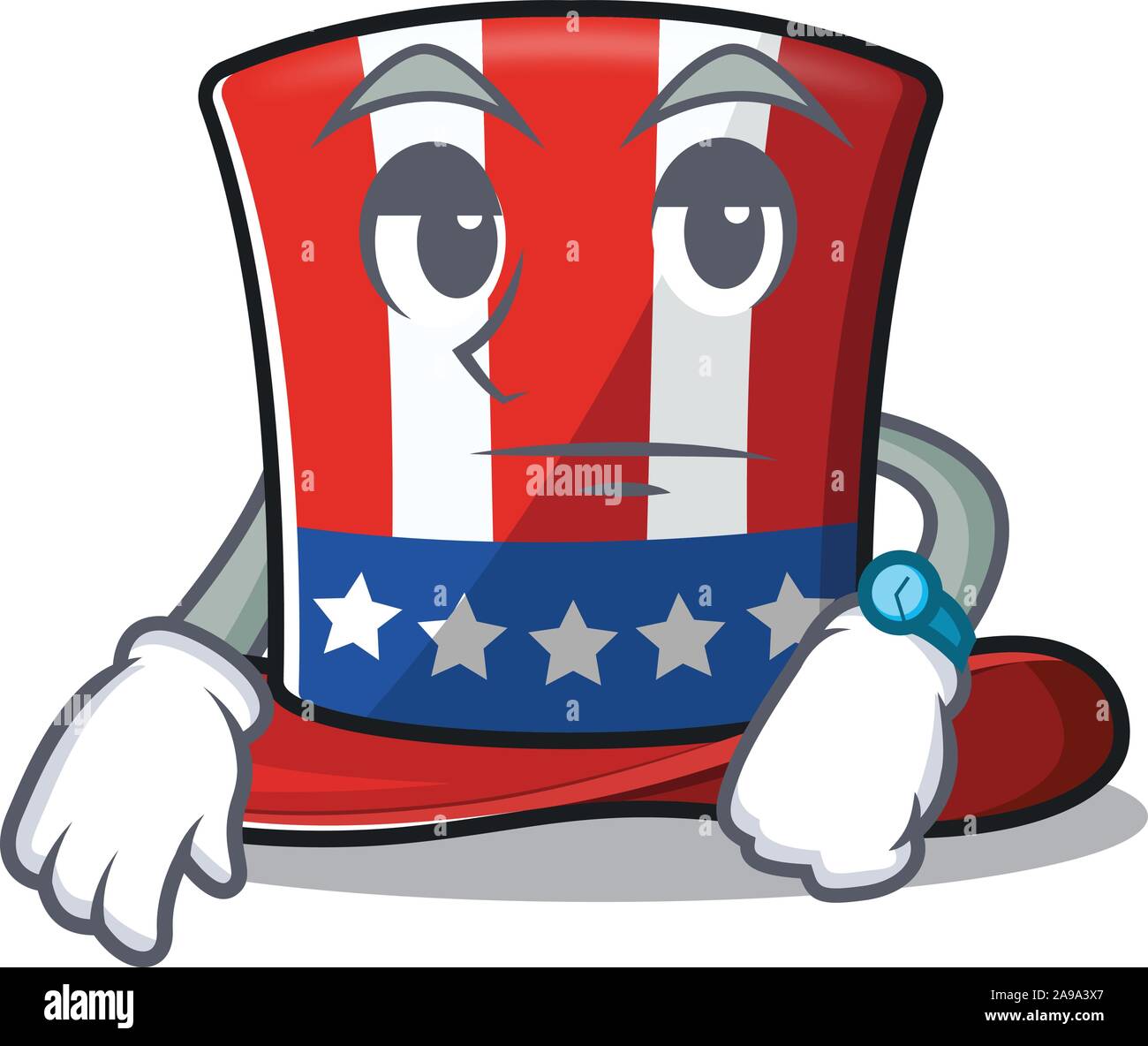 Uncle sam hat with the waiting cartoon Stock Vector Image & Art - Alamy