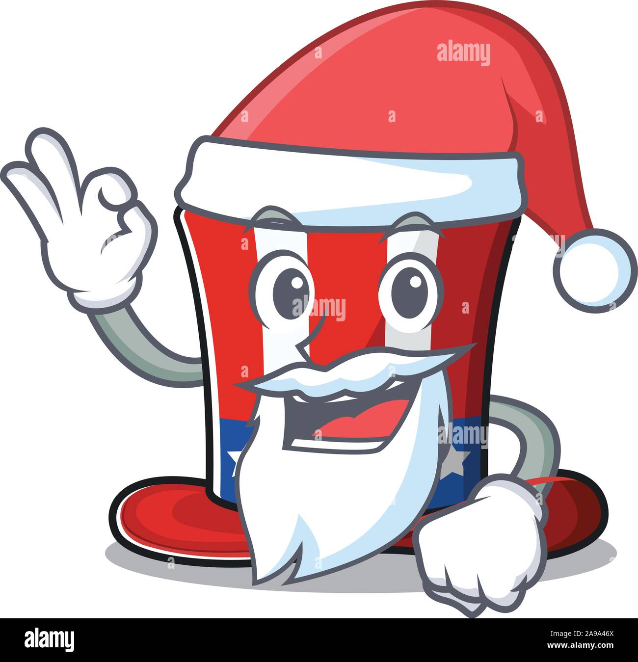 Character uncle sam hat santa claus mascot Stock Vector Image & Art - Alamy
