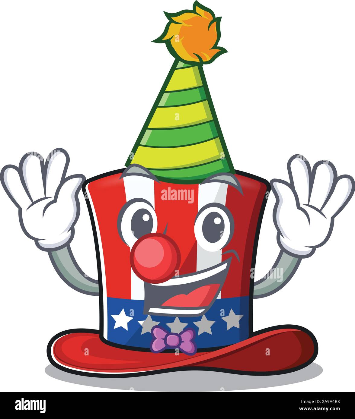 Cartoon uncle sam hat in with clown Stock Vector Image & Art - Alamy