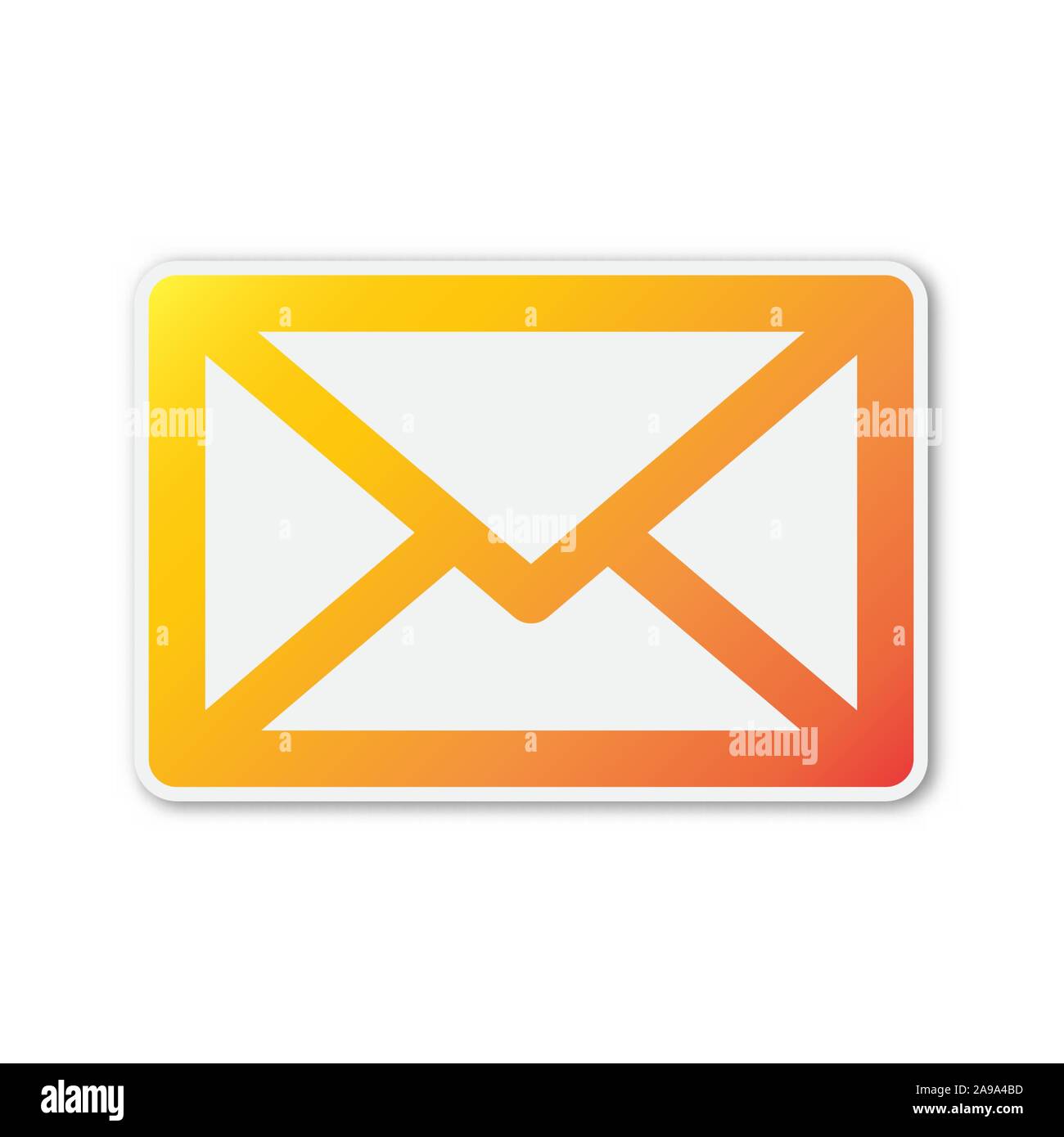 Vector Envelope icon. Paper sticker isolated. Message symbol isolated ...