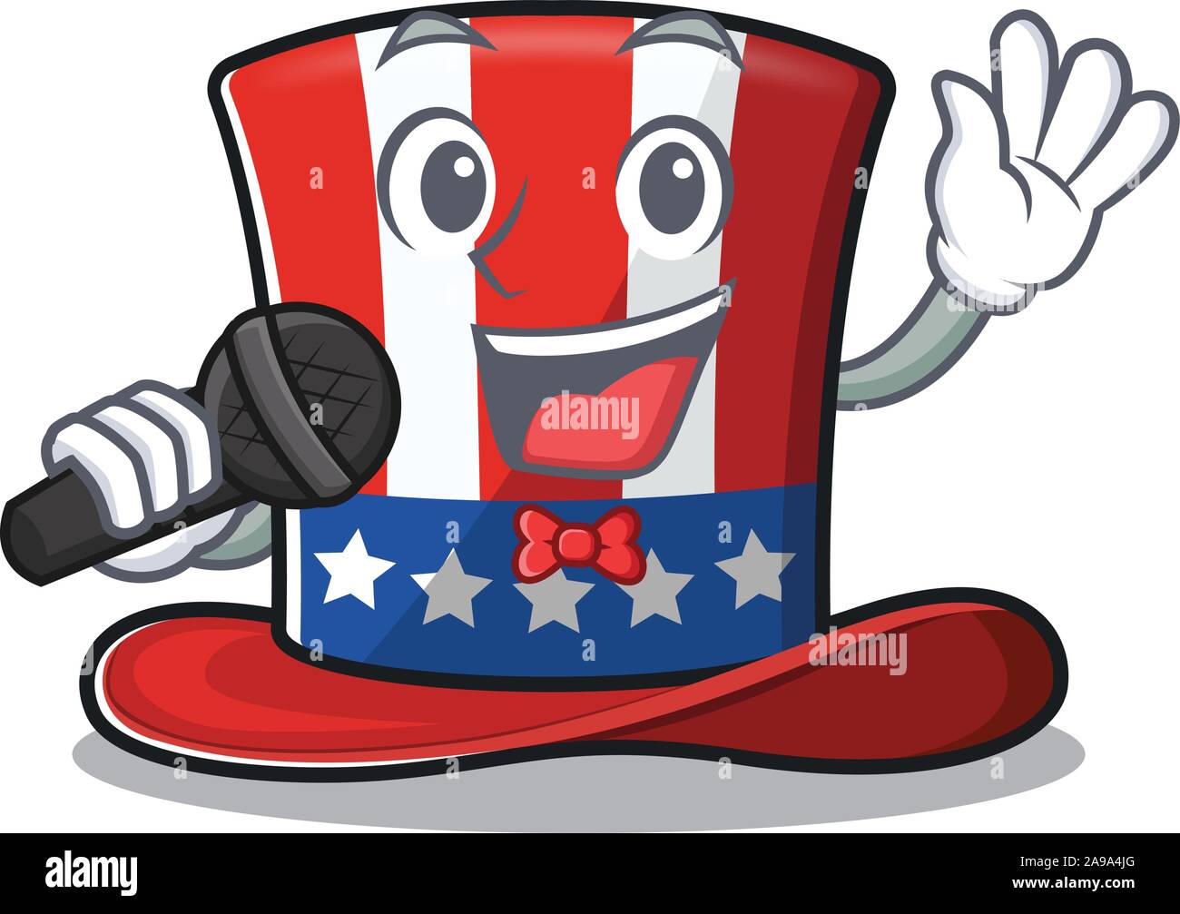 Uncle sam hat with the singing cartoon Stock Vector Image & Art - Alamy