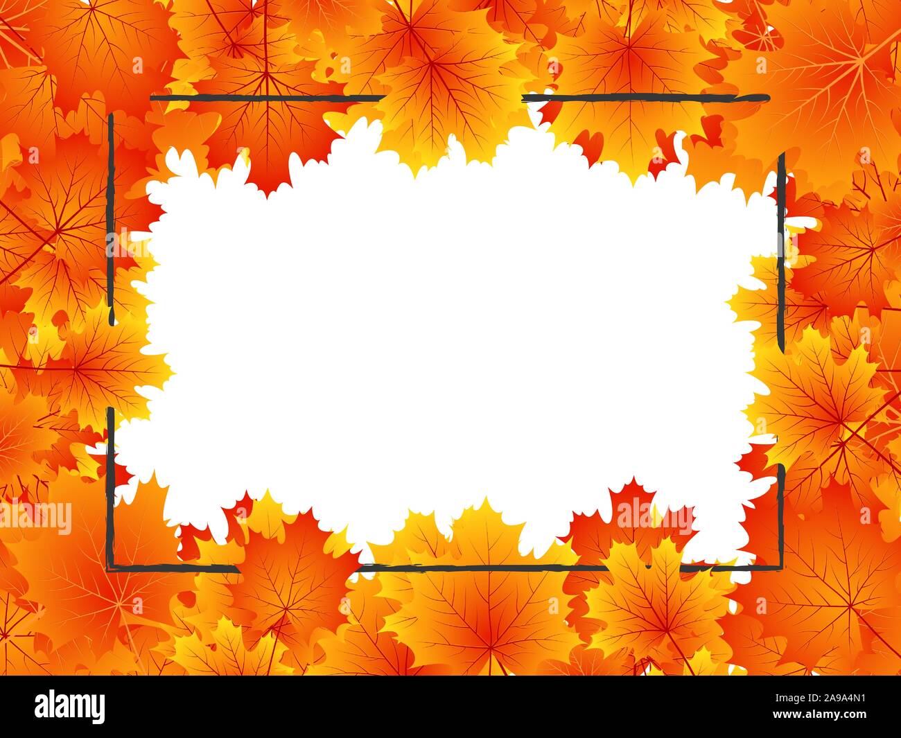 Autumn background with leaves. Autumn season background. Vector ...