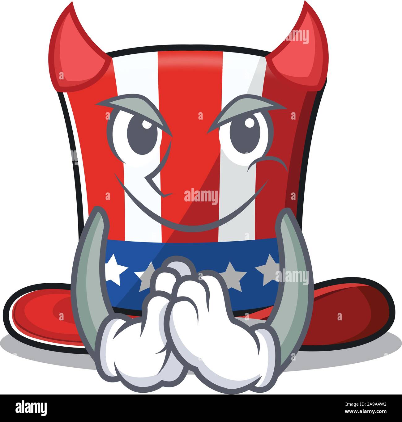 Cartoon uncle Sam hat with devil shape Stock Vector Image & Art - Alamy
