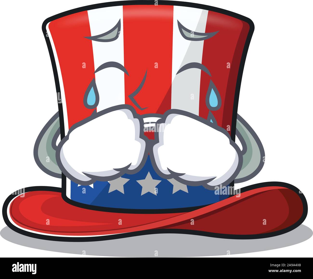 Character uncle sam hat with the crying Stock Vector Image & Art - Alamy