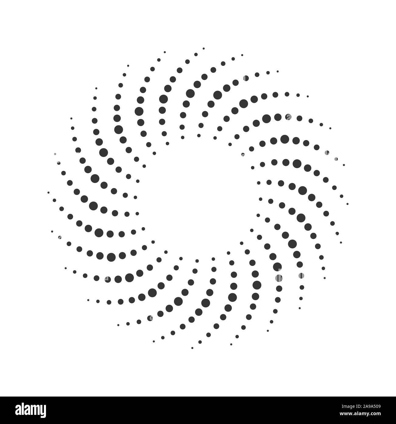 Halftone dots circle. Vector illustration. Halftone dotted background ...