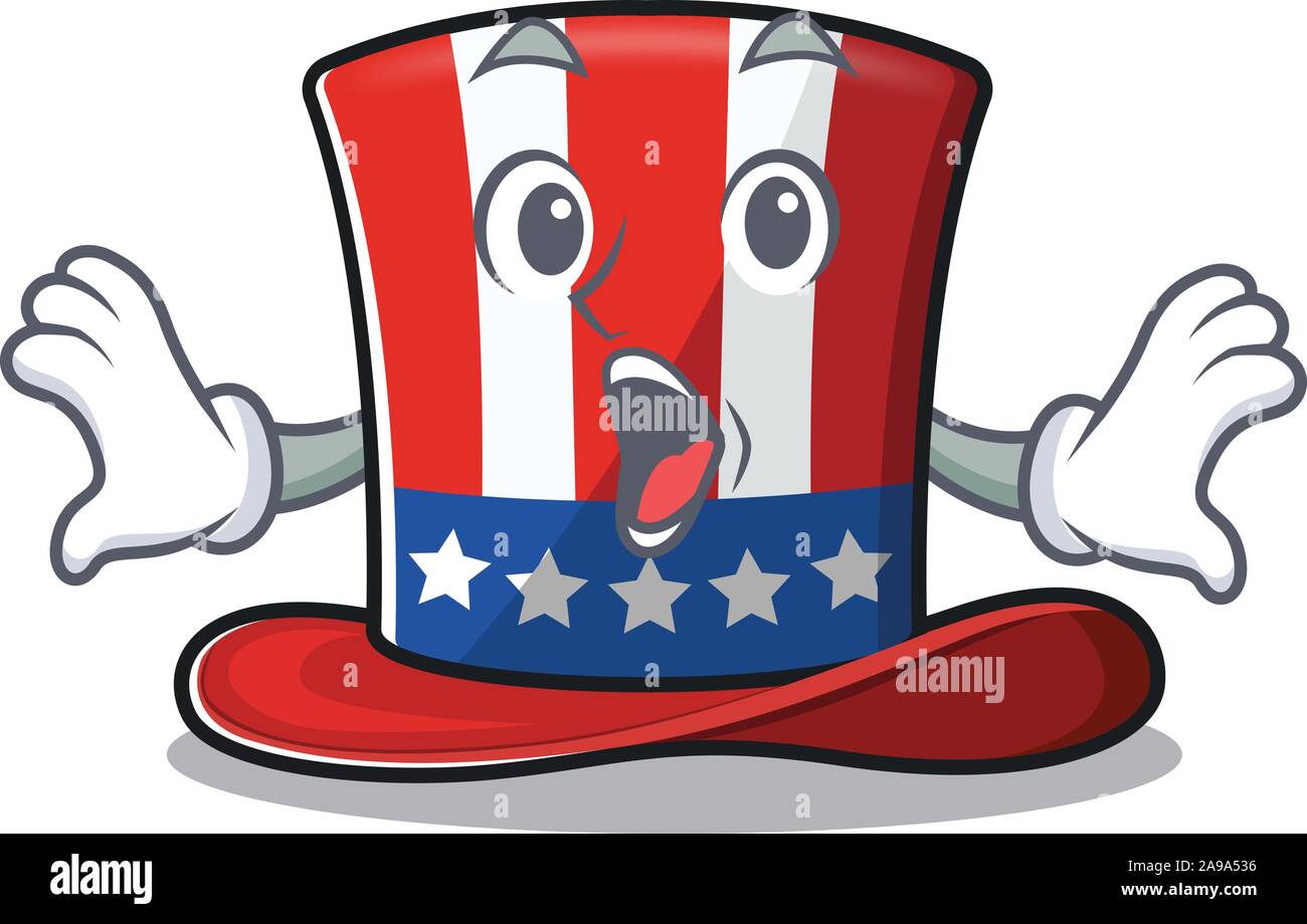Character uncle sam hat in the surprised happy Stock Vector Image & Art ...