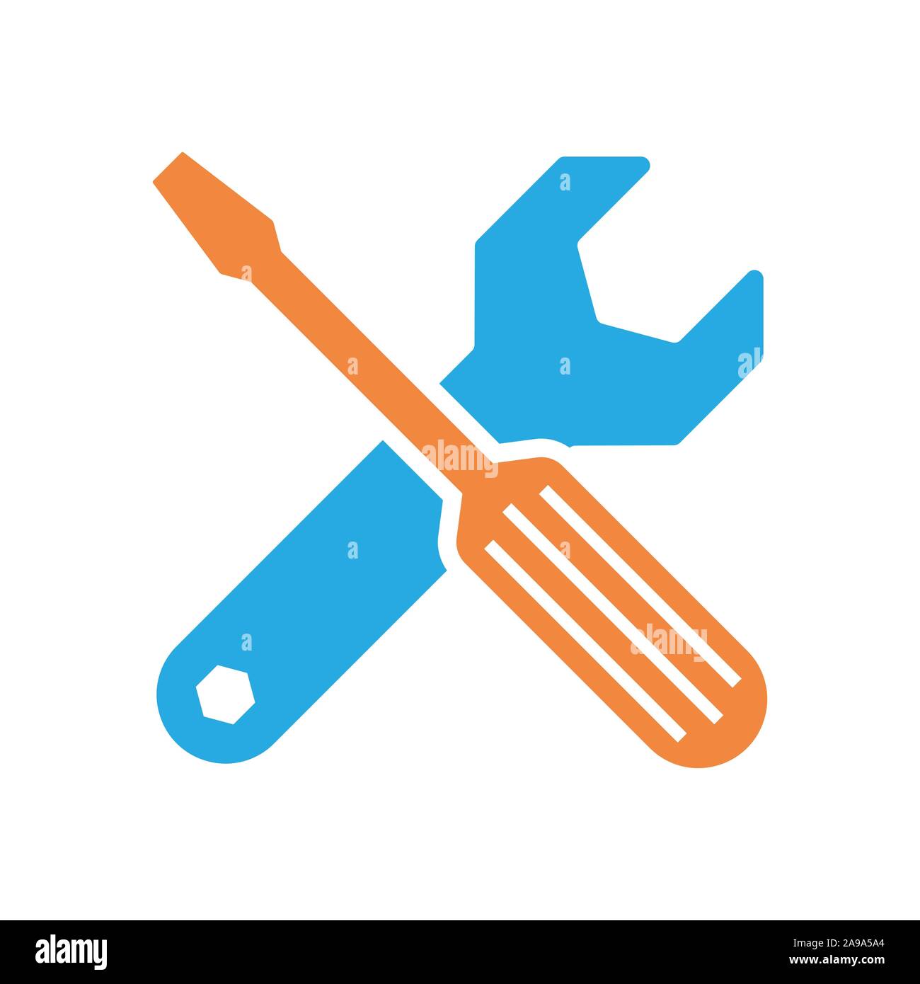 Service tool symbol in flat design. Vector illustration. Settings tools ...