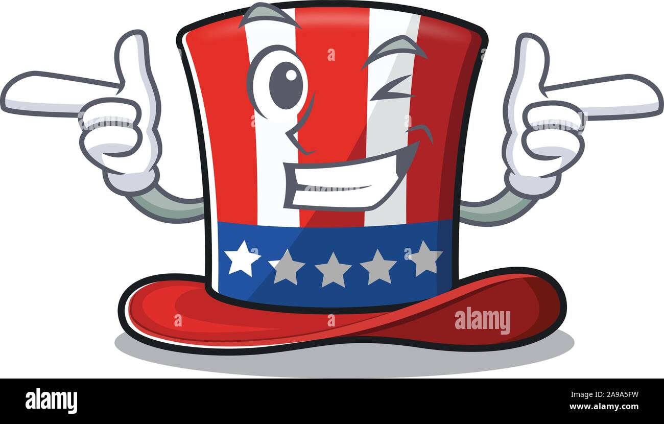 Cartoon uncle sam hat a wink mascot Stock Vector Image & Art - Alamy