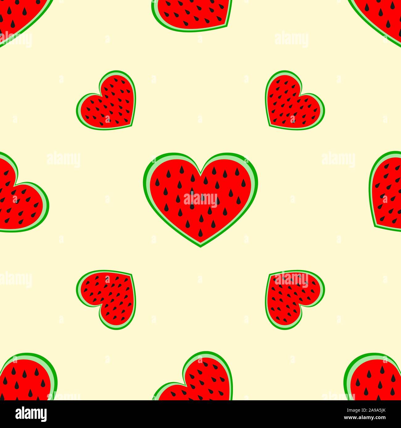 Seamless background with a red watermelon. Vector illustration ...