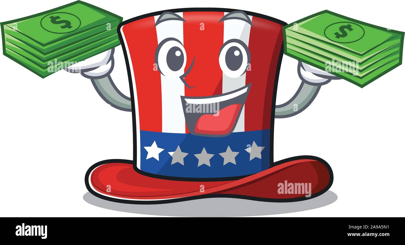 Isolated uncle sam hat with holding money Stock Vector Image & Art - Alamy