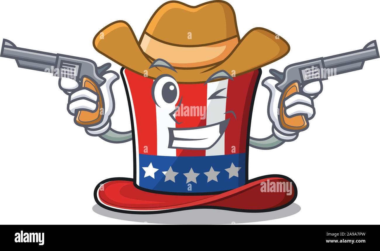 Mascot uncle sam hat in with cowboy Stock Vector Image & Art - Alamy