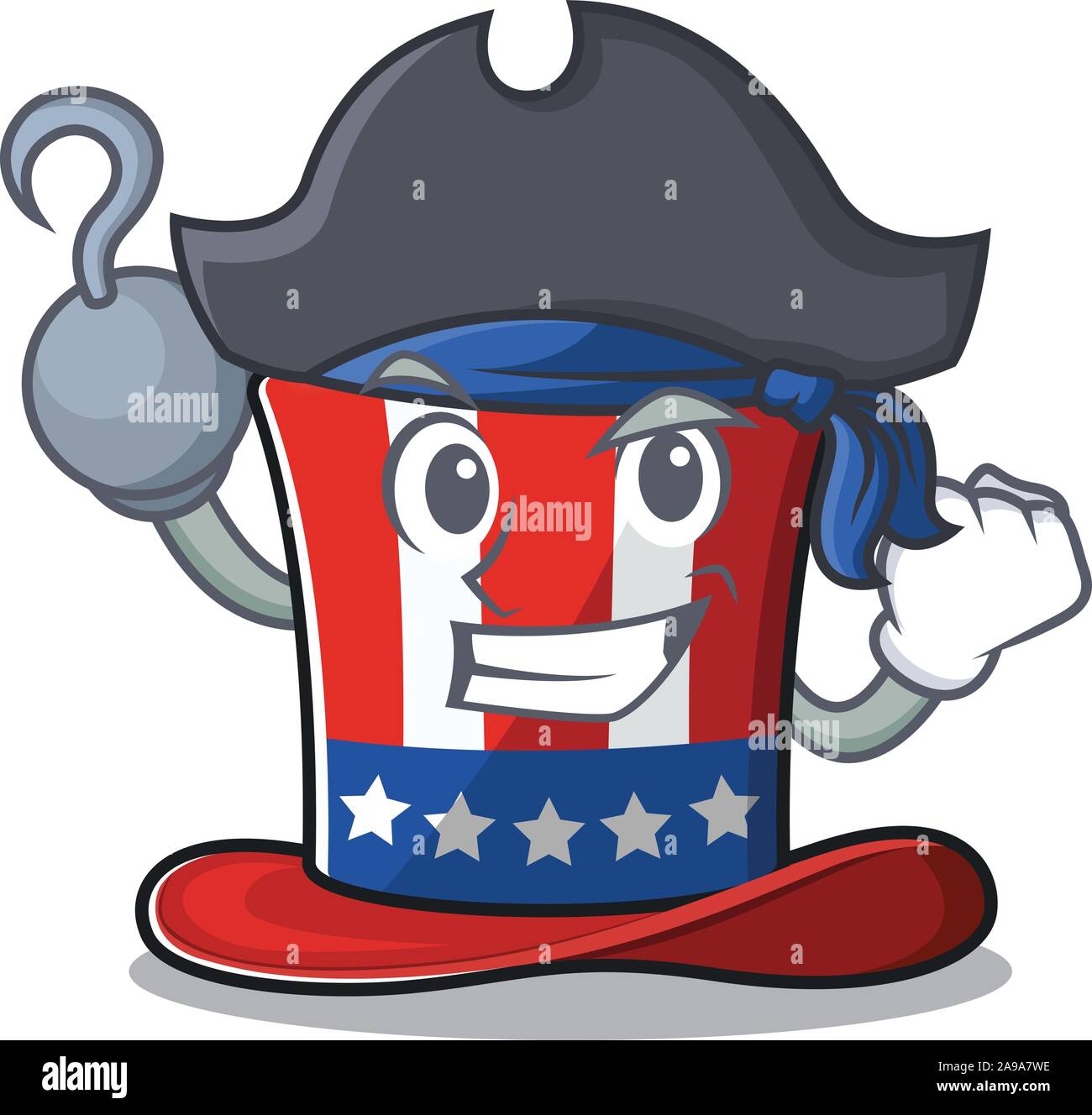 Cartoon uncle sam hat with the pirate Stock Vector Image & Art - Alamy