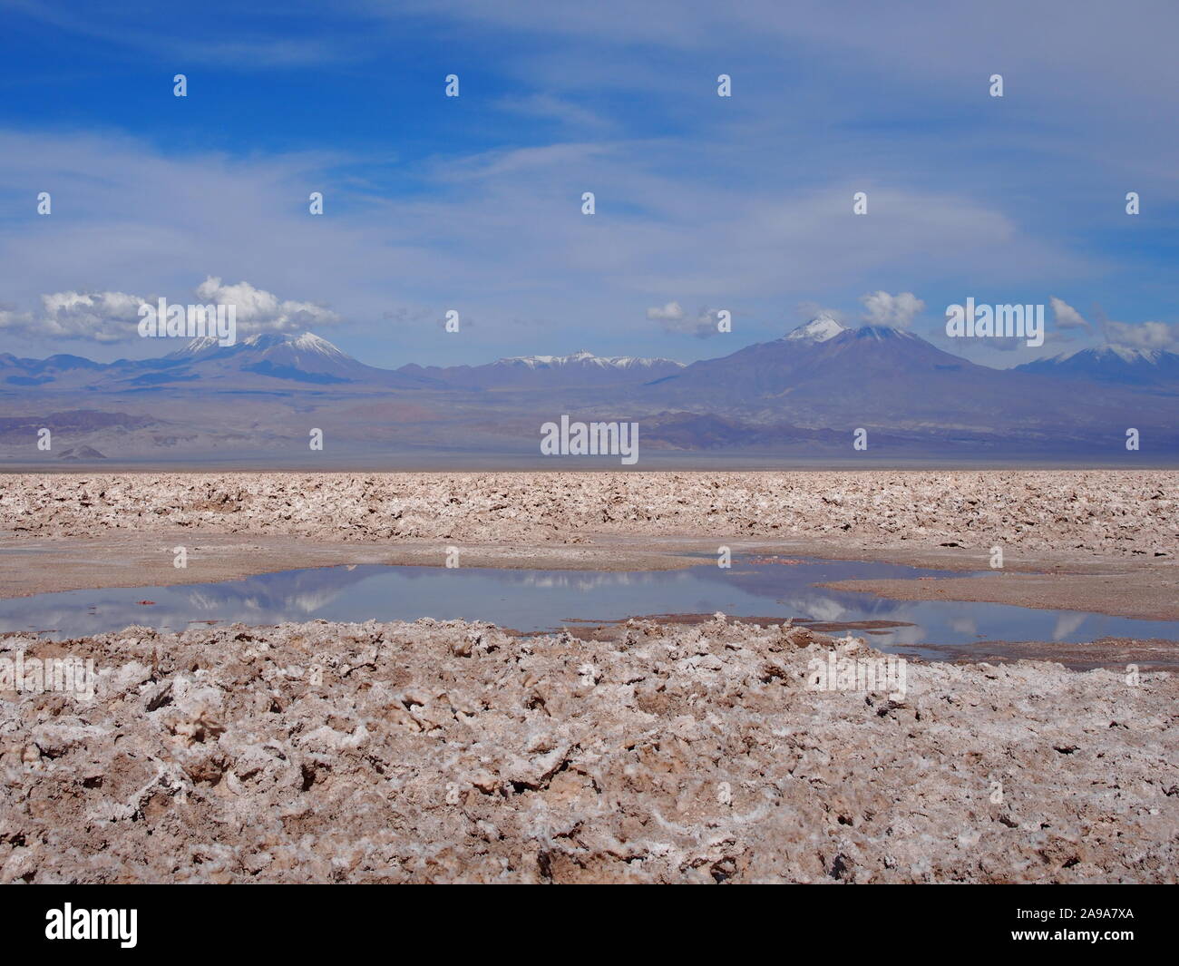 Beautiful light colours in this landscape image across the Chaxa salt ...