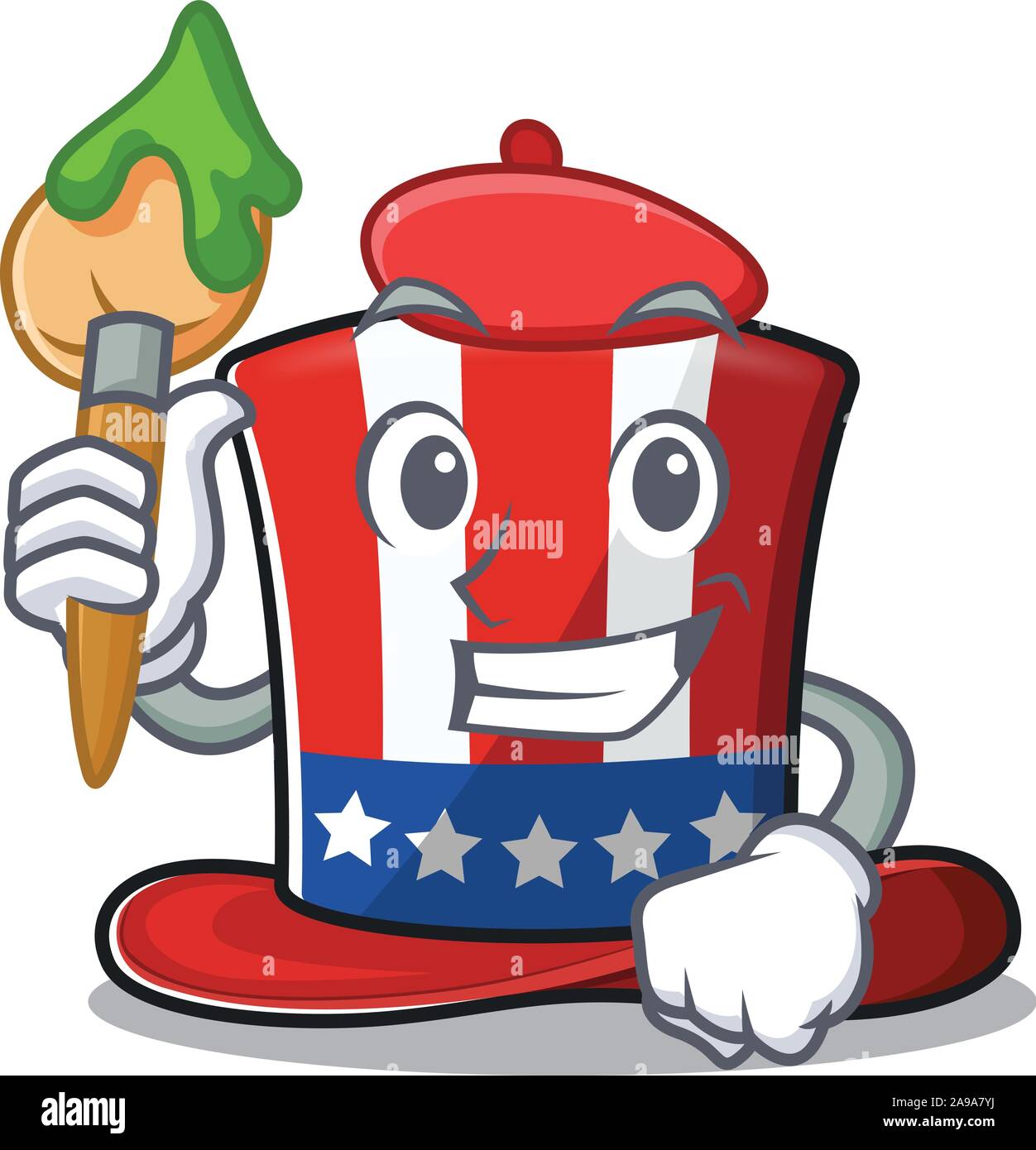 Uncle sam hat in with painter character Stock Vector Image & Art - Alamy