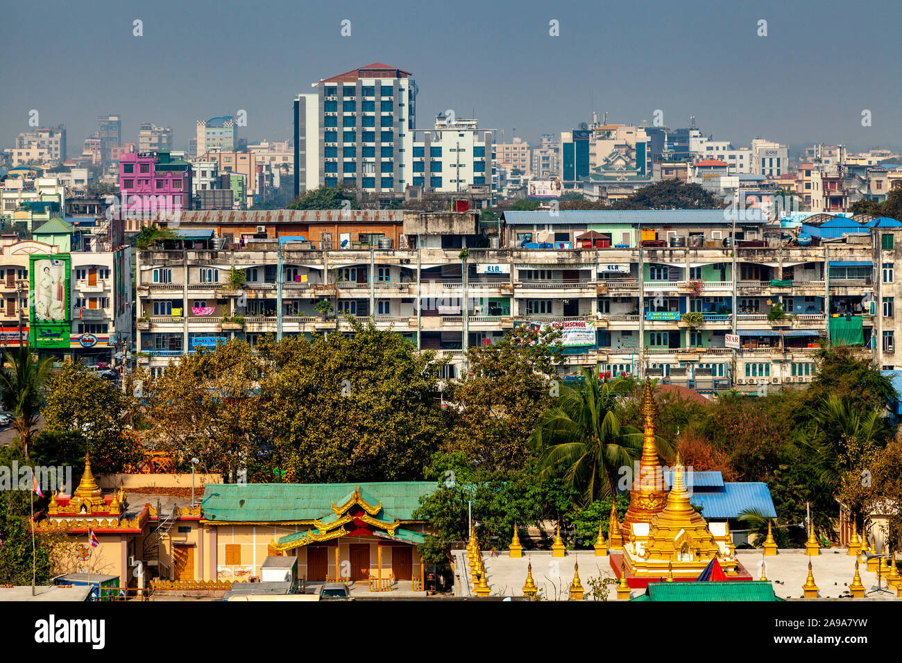 The Mandalay City Skyline, Mandalay, Myanmar Stock Photo - Alamy