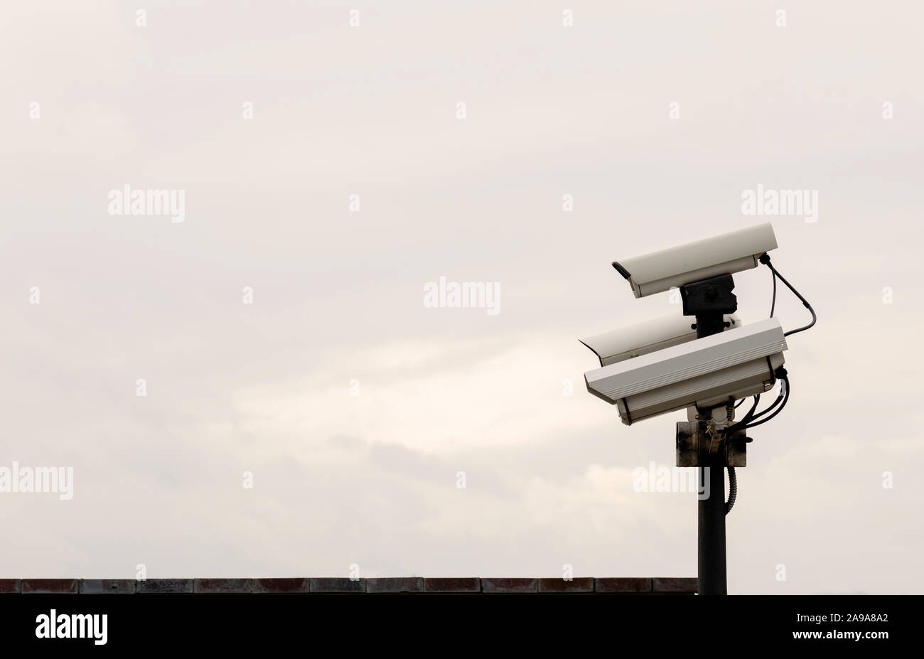 A Security CCTV Cameras on a lamp post Stock Photo - Alamy