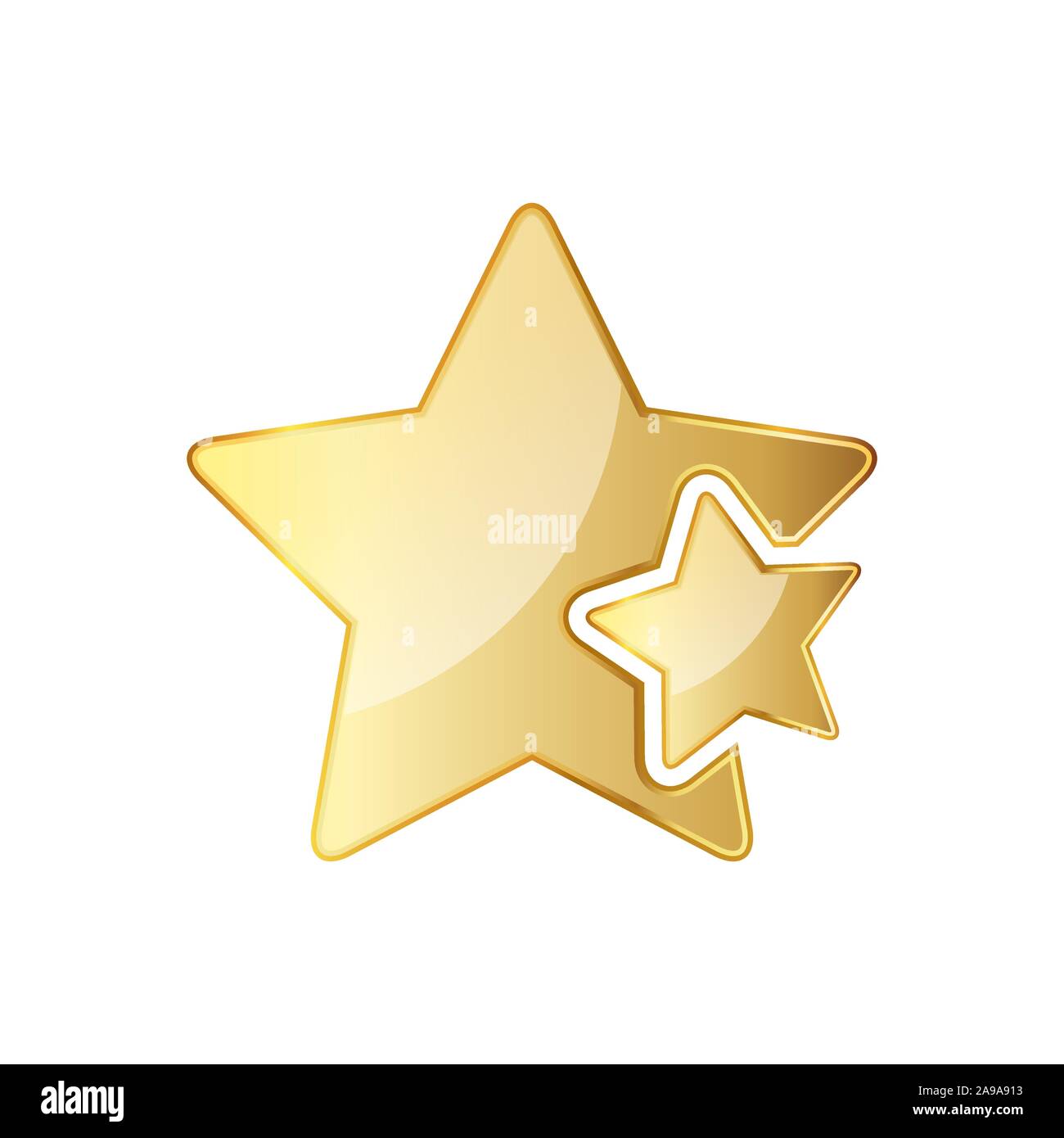 Golden star icon. Vector illustration. Golden star icon on white background Stock Vector Image ...