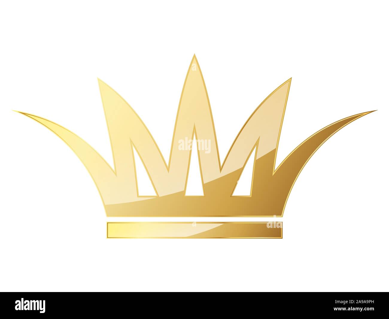 Golden crown icon. Vector illustration. Golden crown symbol isolated on ...