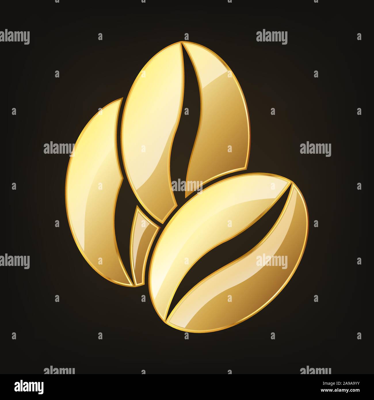 Golden beans Stock Vector Images - Alamy